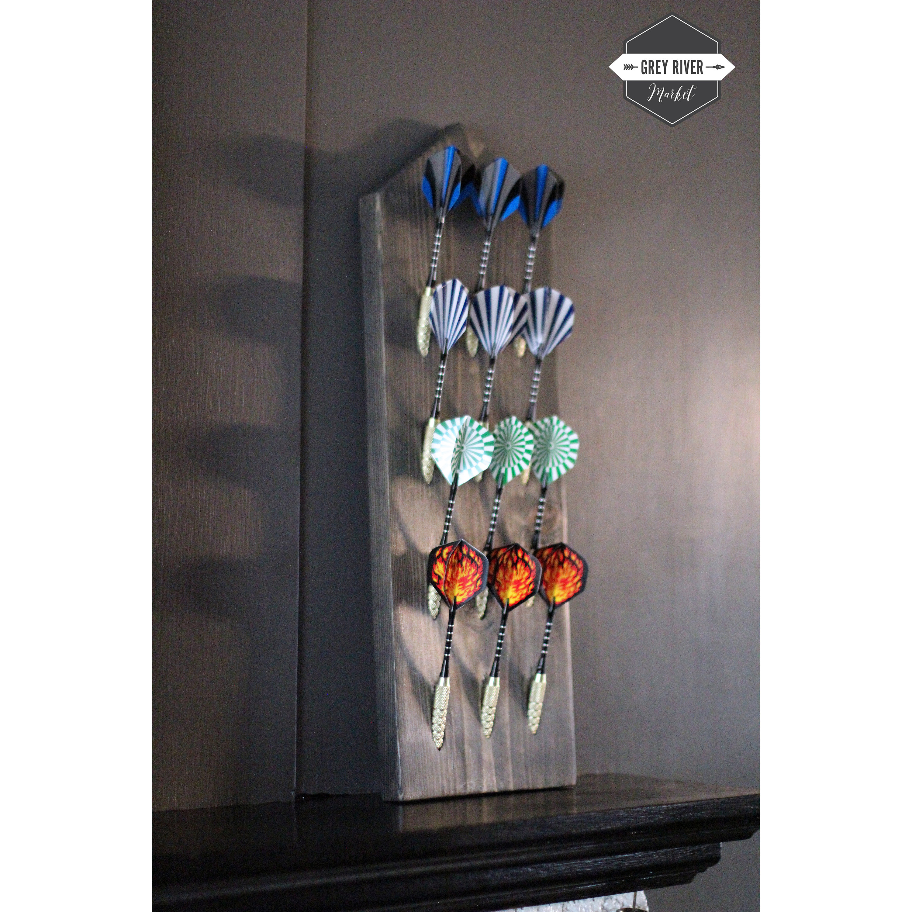 Wall-mounted Dart Holder: White Pine Rack for 12 Darts - Etsy
