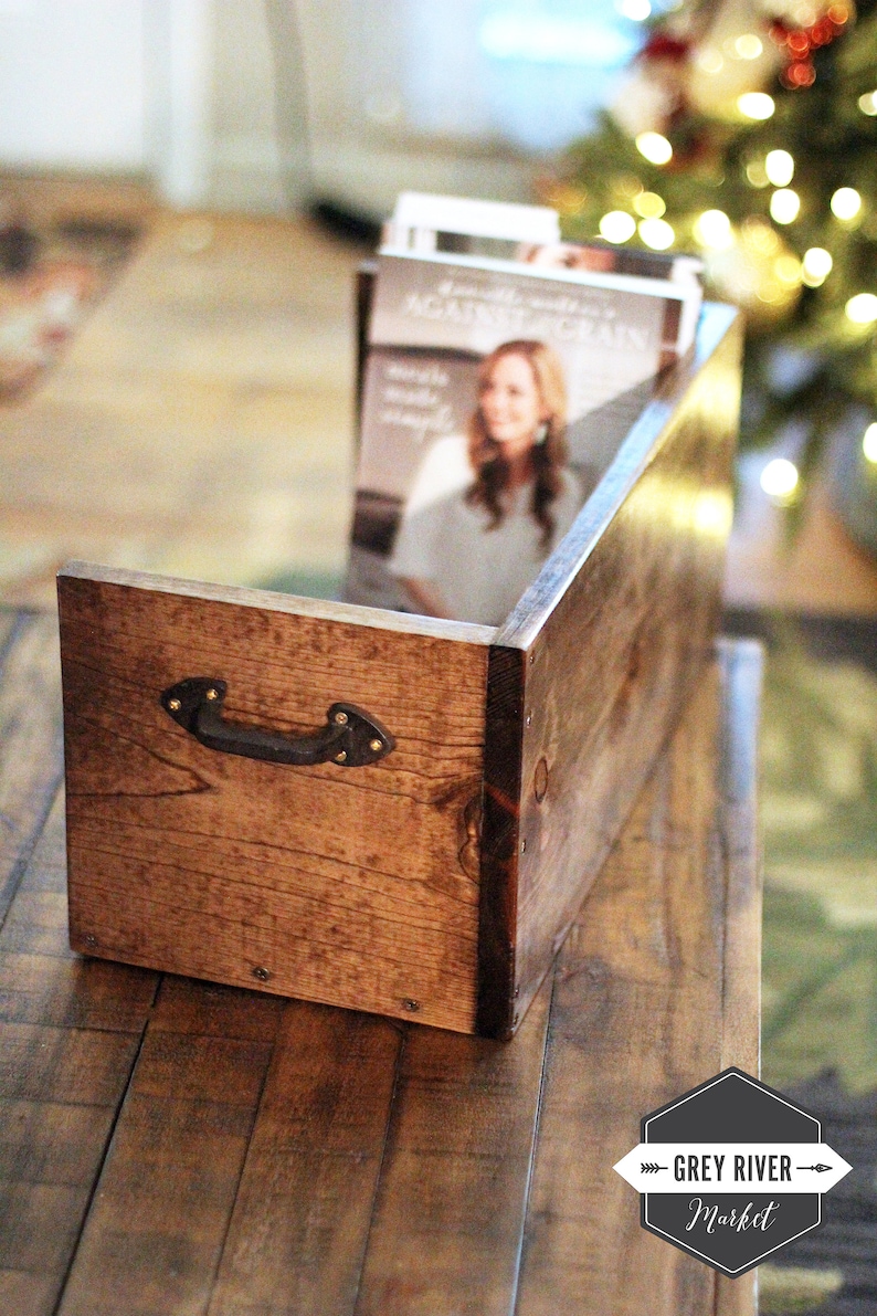 Rustic Wood Bookshelf Box With Optional Handles (20" L) - Etsy