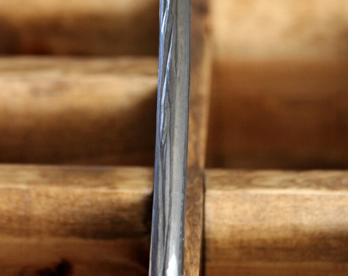 Wrought Iron Handle / Forged Iron Handle / Handmade Tree Bark Handle ...