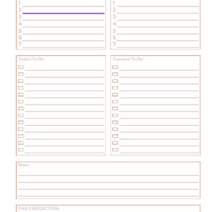 Simple Daily Checklist Digital Download, Printable, to Do List ...