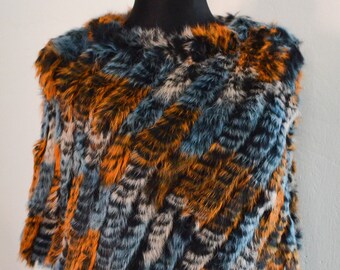 Rabbit fur cape | Etsy