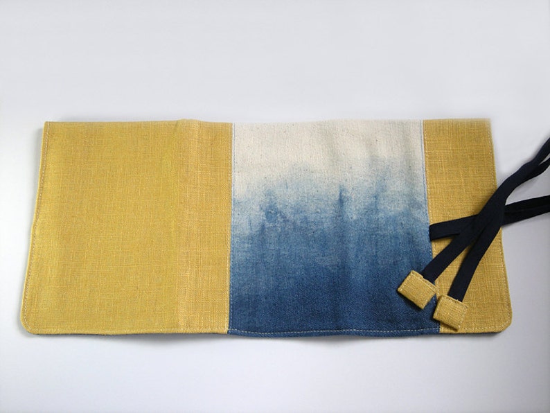 Cosmetic Case, Indigo Blue, Japanese Shibori, Hand Dyed, Indigo, Blue ...