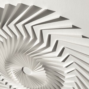 Handmade 3D Paper Sculpture, Geometric Vortex Paper Decor, Paper ...