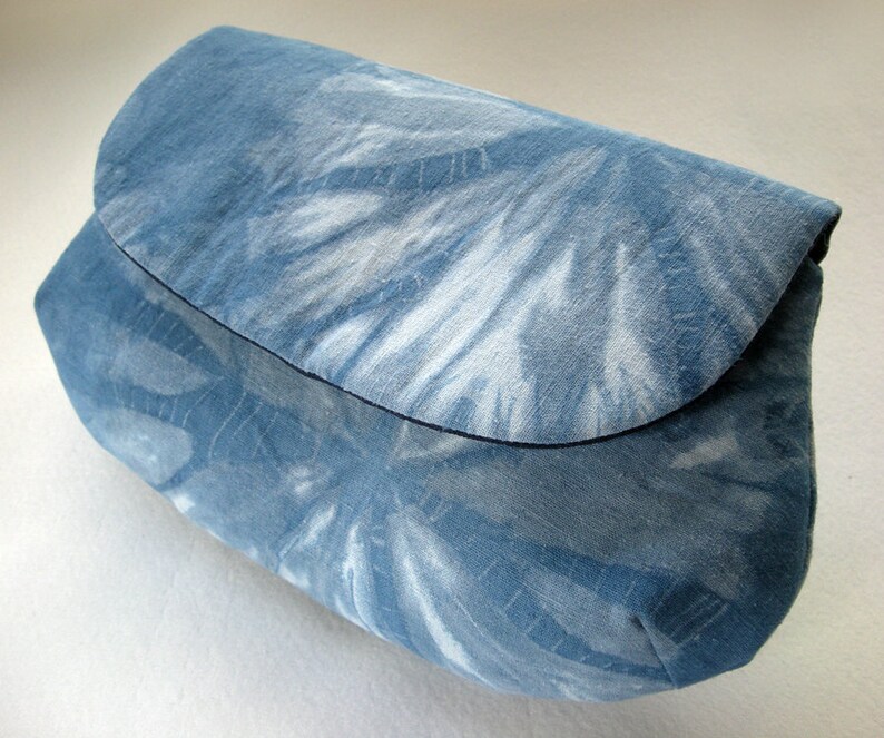 Hand Dyed Purse, Indigo Blue, Japanese Shibori, Hand Dyed, Indigo, Blue ...