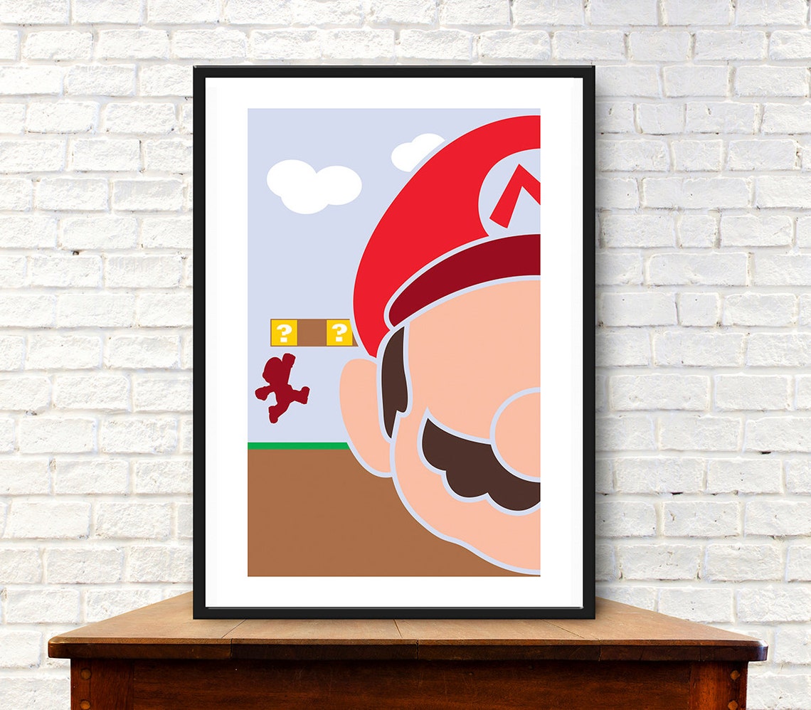 Super Mario Minimalist: Mario & Luigi Set | Etsy