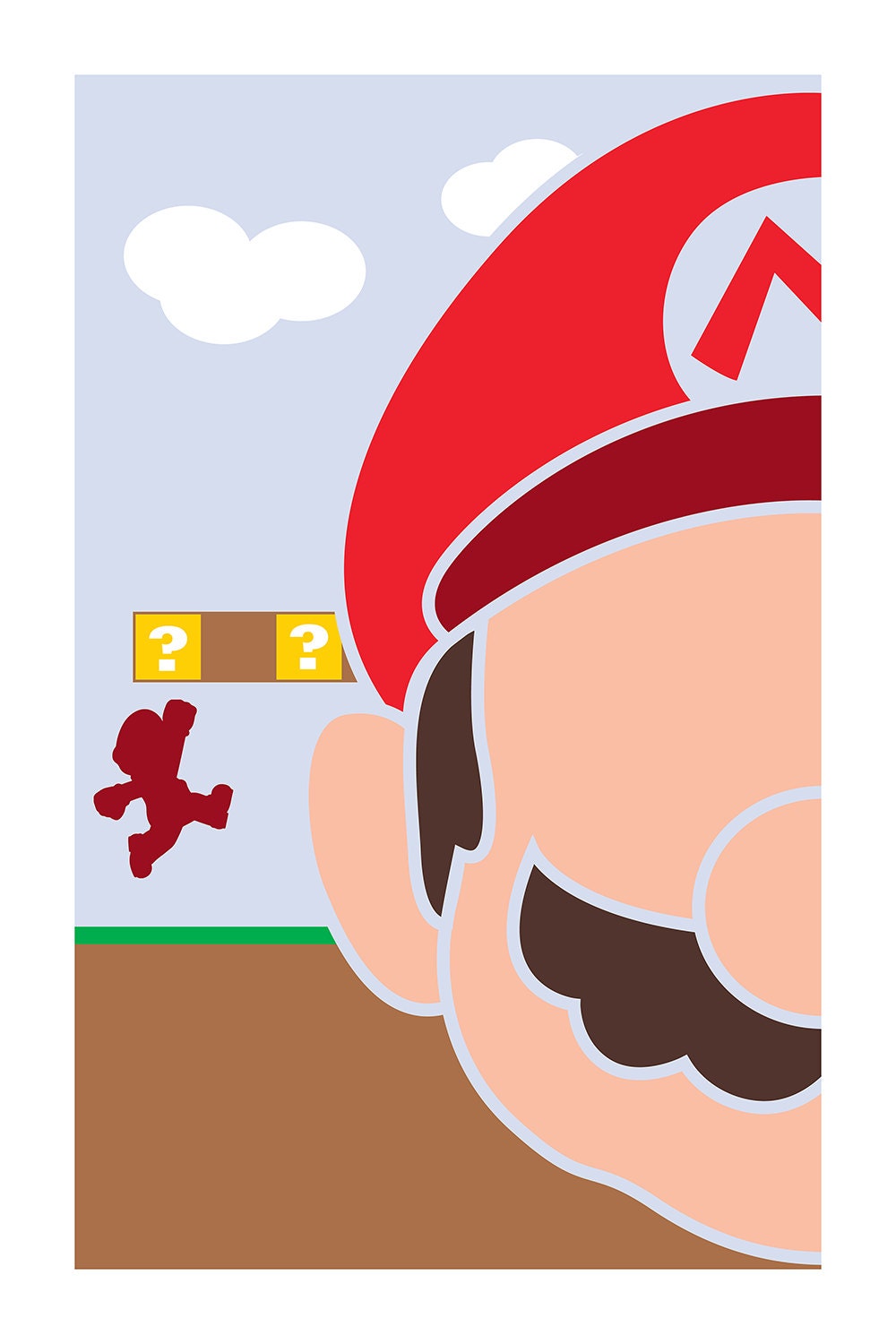 Super Mario Minimalist: Mario & Luigi Set | Etsy