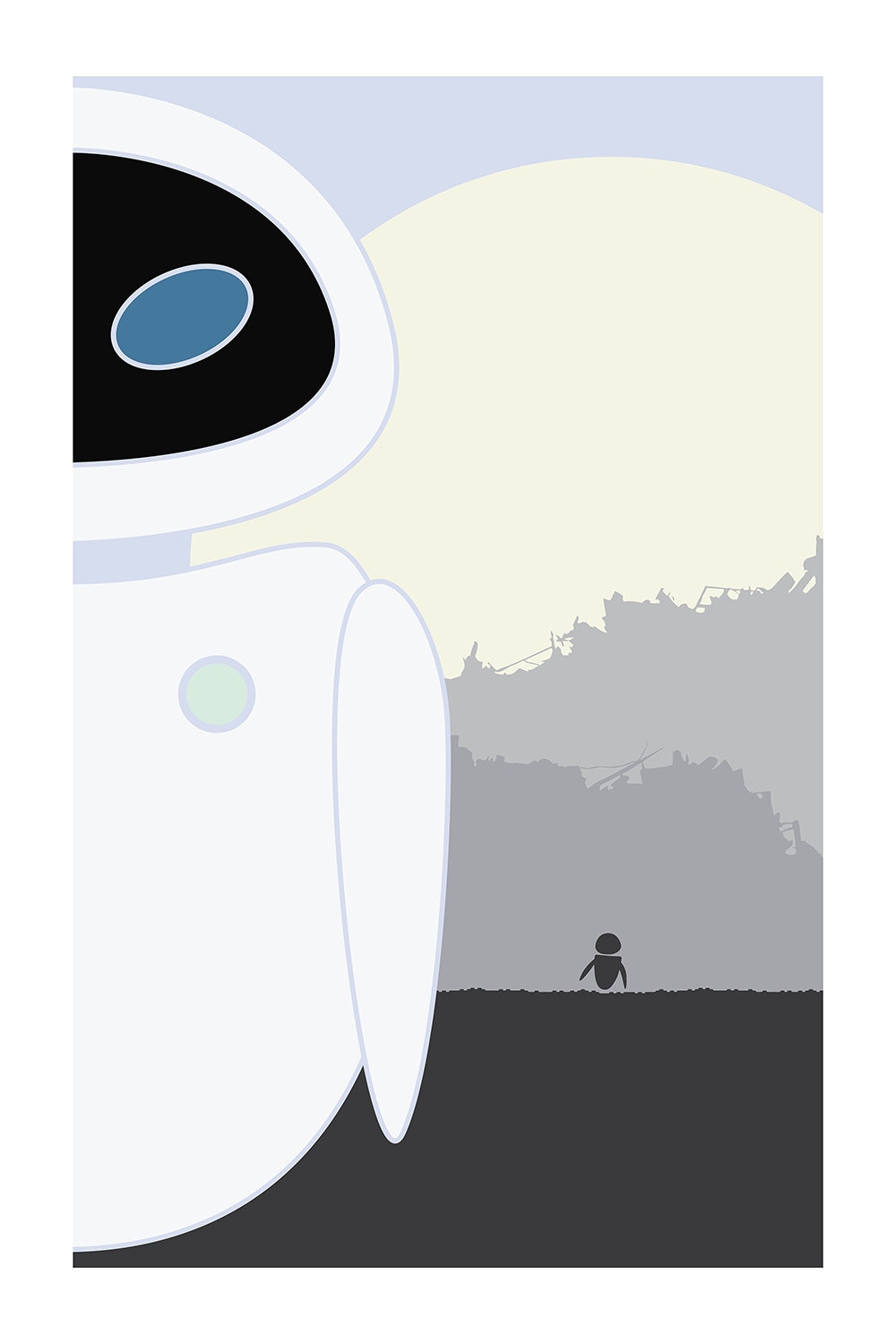 Wall-e Minimalist: Wall-e & Eve Set | Etsy