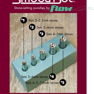 Stone-setting Punches for Quick & Easy Tube-setting, Five Punch Set for ...