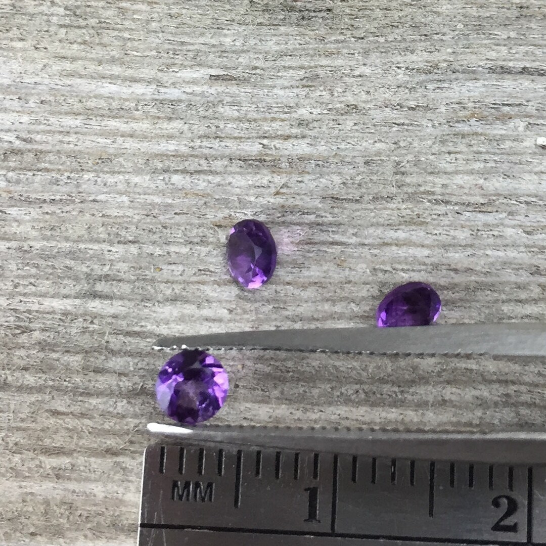 AA Grade Amethyst, One 3.5mm Faceted Amethyst Semiprecious Gemstone ...