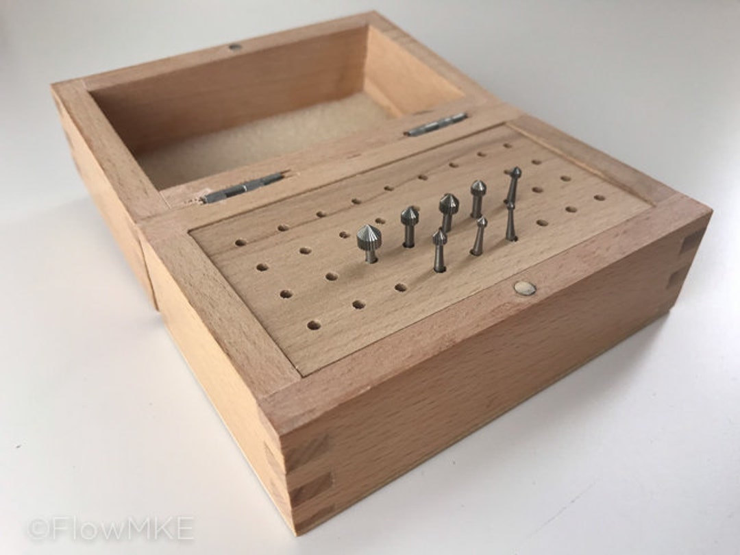36-hole Bur Box, Sturdy Wood (burs Not Included) - Etsy