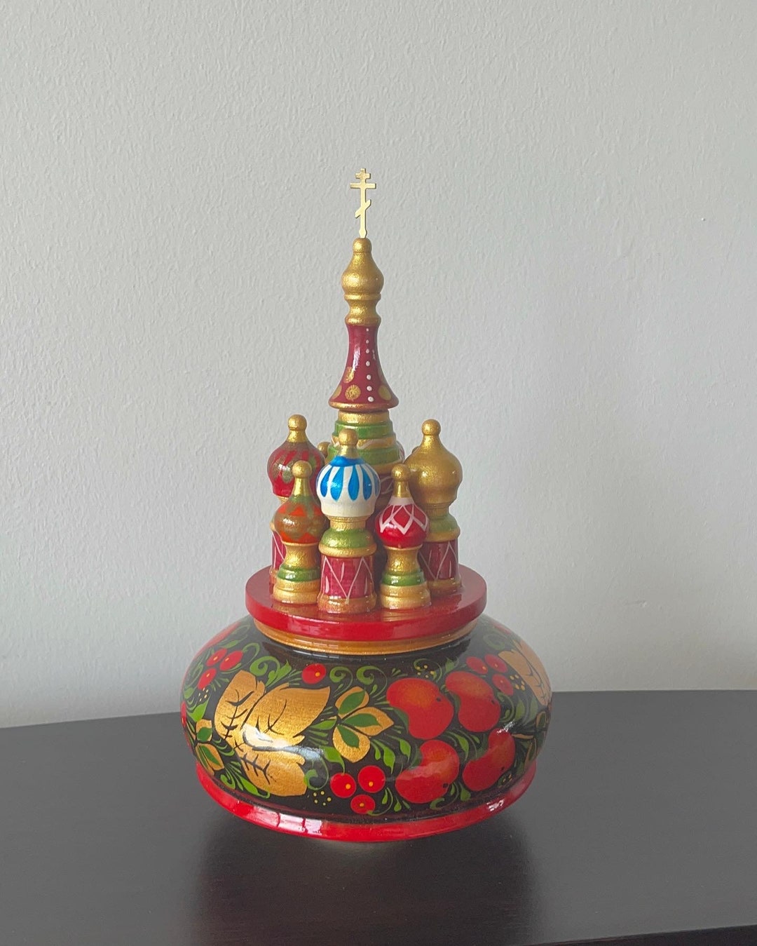 Music Box: St Basil's Cathedral Hand Made Music Carousel, Christmas ...