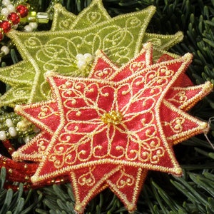 Christmas Star Machine Embroidery Design Instant Download - Etsy