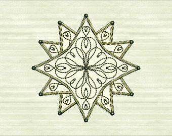 Christmas Star Machine Embroidery Design Instant Download | Etsy