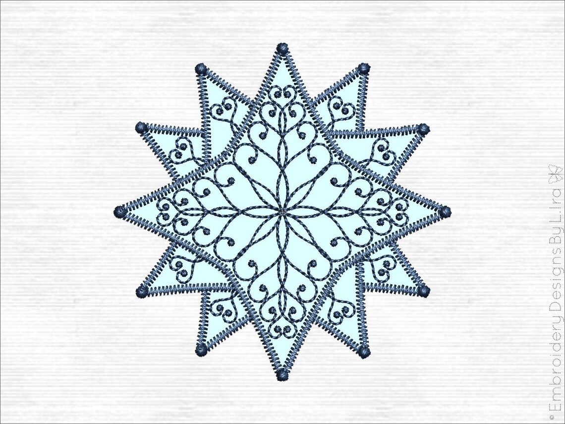 Christmas Star Machine Embroidery Design Instant Download - Etsy