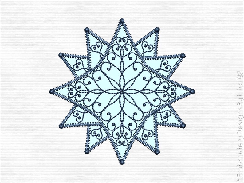 Christmas Star Machine Embroidery Design Instant Download - Etsy