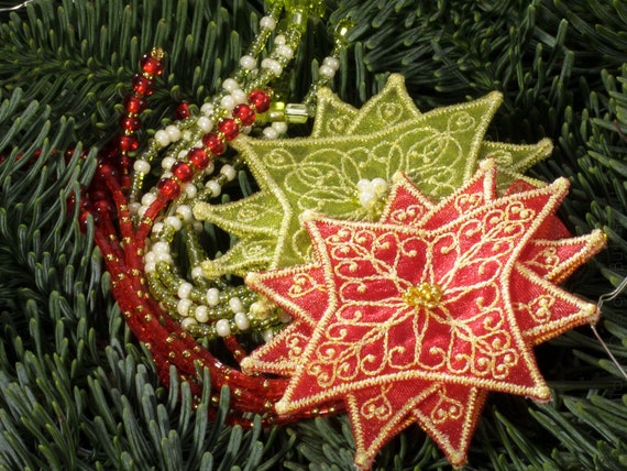 Christmas Star Machine Embroidery Design Instant Download | Etsy