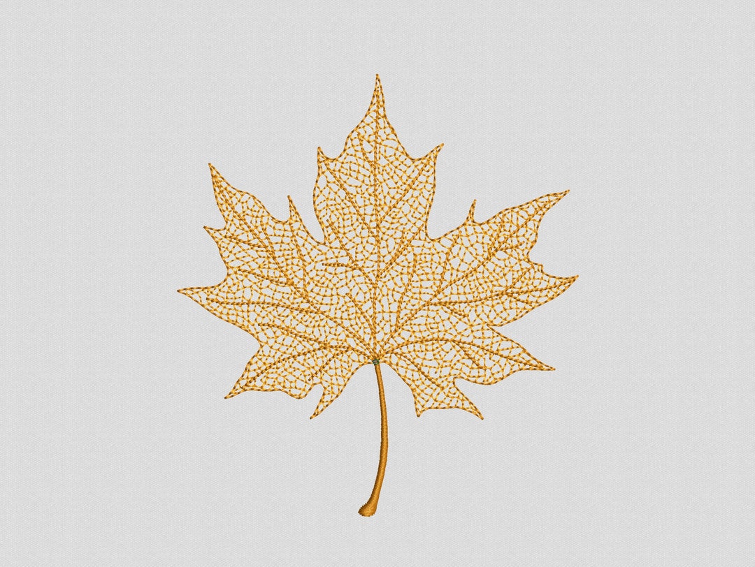 Maple Leaf Embroidery Design | Machine Embroidery Pattern (pes, Exp ...