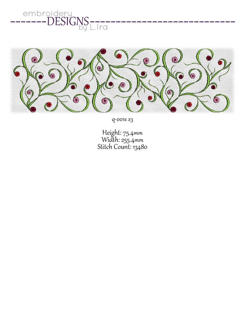 3 Sizes | Swirl Machine Embroidery Designs | S-001 - Etsy