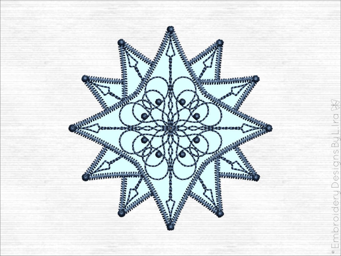 Christmas Star Machine Embroidery Design Instant Download - Etsy
