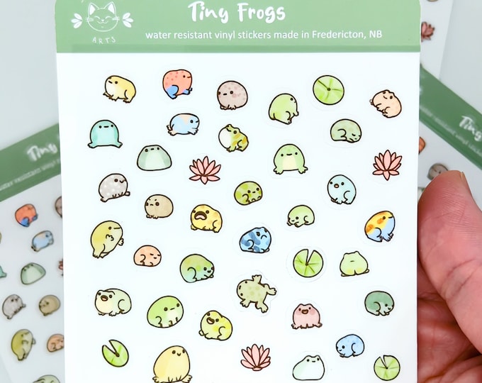 Tiny Frogs Sticker Sheet - Etsy