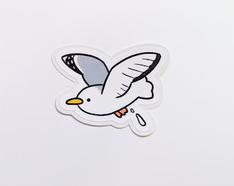 Lifeguard on Duty Seagull Glitter Sticker Vinyl Laptop and Water Bottle ...