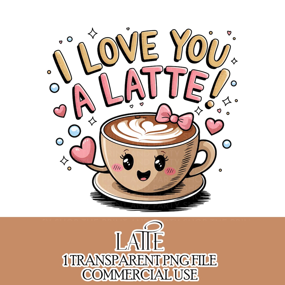 Kawaii I Love You a Latte Friendship Couples Love Valentine Friends ...