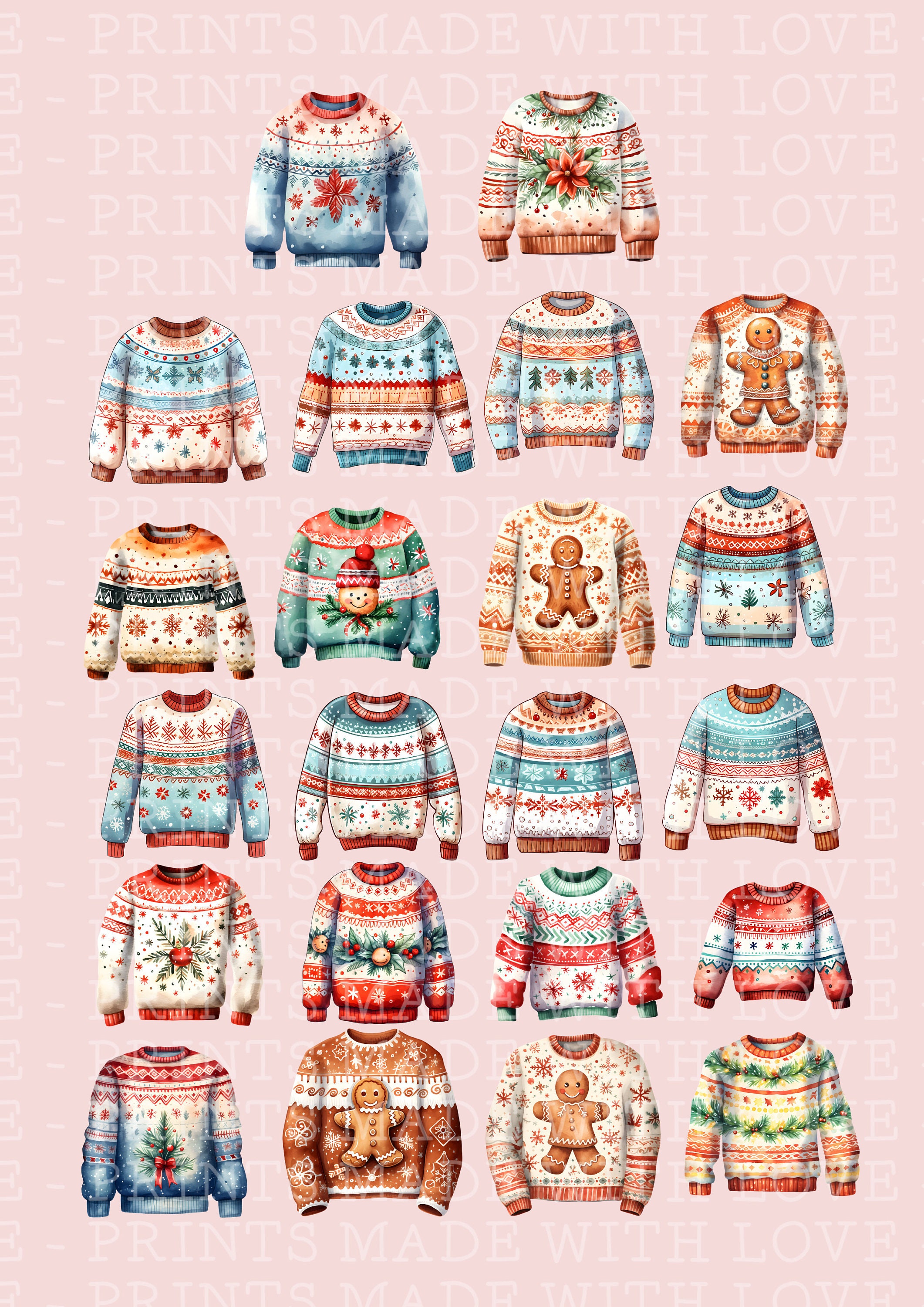 Christmas Sweater Clipart Set 22 Png Images Transparent - Etsy
