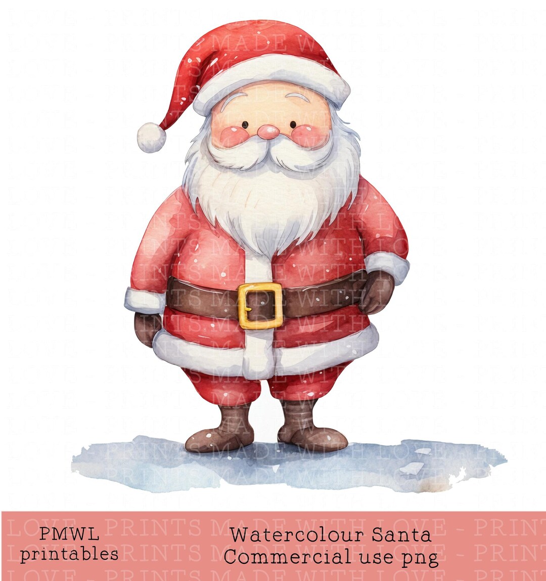Watercolour Santa Claus Clipart , Father Christmas , Christmas Crafts ...
