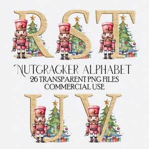 Christmas Nutcracker Alphabet PNG Files, Festive Card Making (digital ...