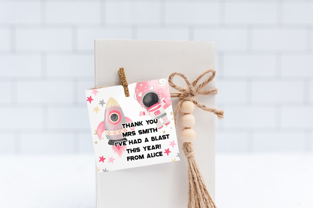 Space Party Thank You Tags | Teacher Appreciation Tags | Favor Tags ...