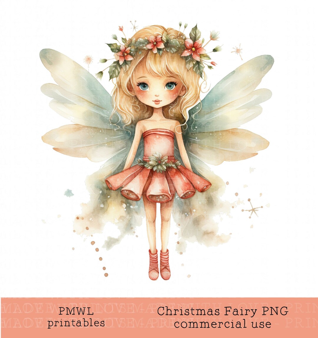 Christmas Fairy Clipart Christmas Image Sublimation Design Card Making ...