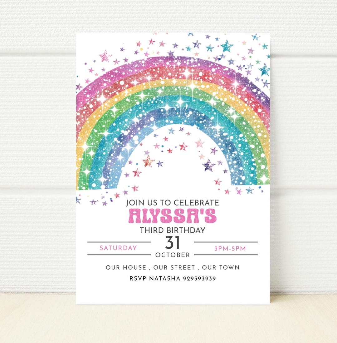 Rainbow Birthday Party Printables Mega Pack Rainbow Themed Bundle ...