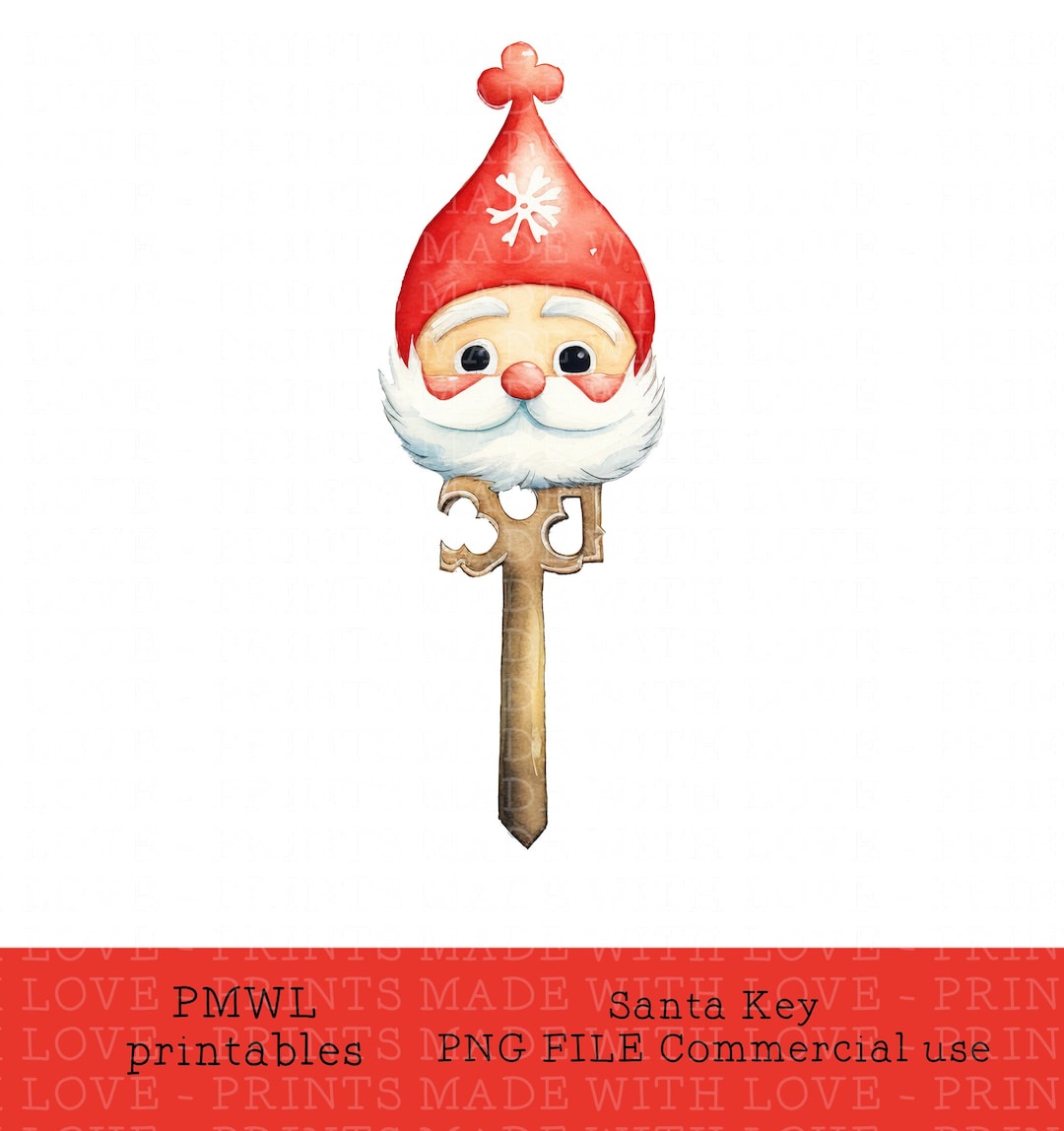 Santa Key Clipart , Father Christmas , Key Tags , Make Your Own Key ...