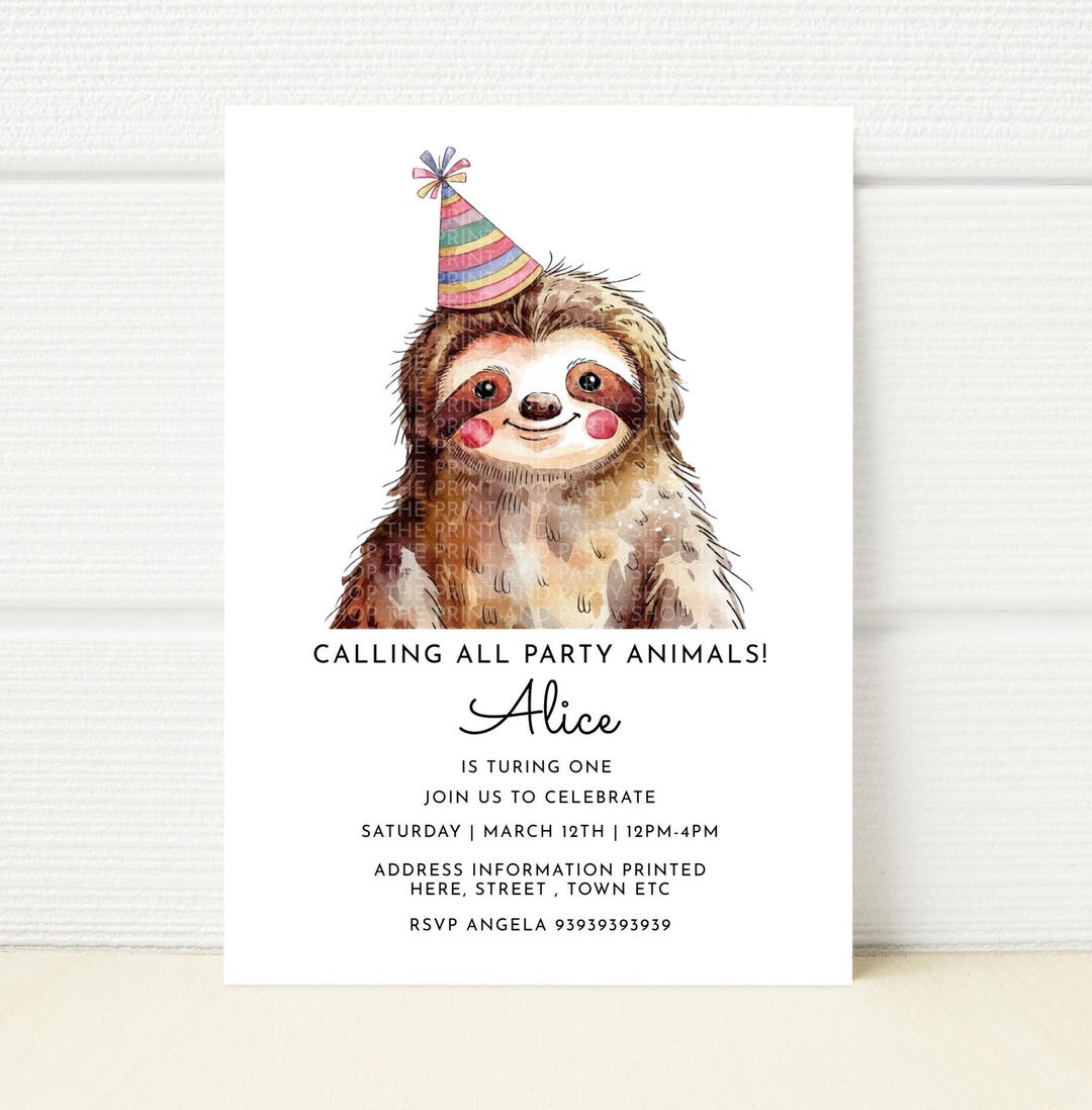 Editable Slough Birthday Party Invite Invitation Safari Woodland Boys ...