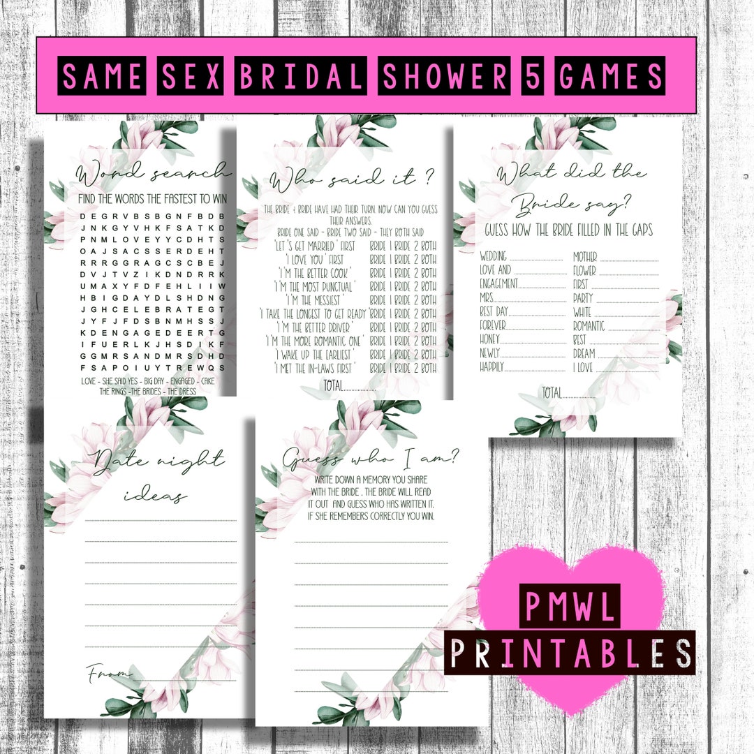 Lesbian Hen Do , 5 Games Bundle , Lesbian Bachelorette Party , the ...