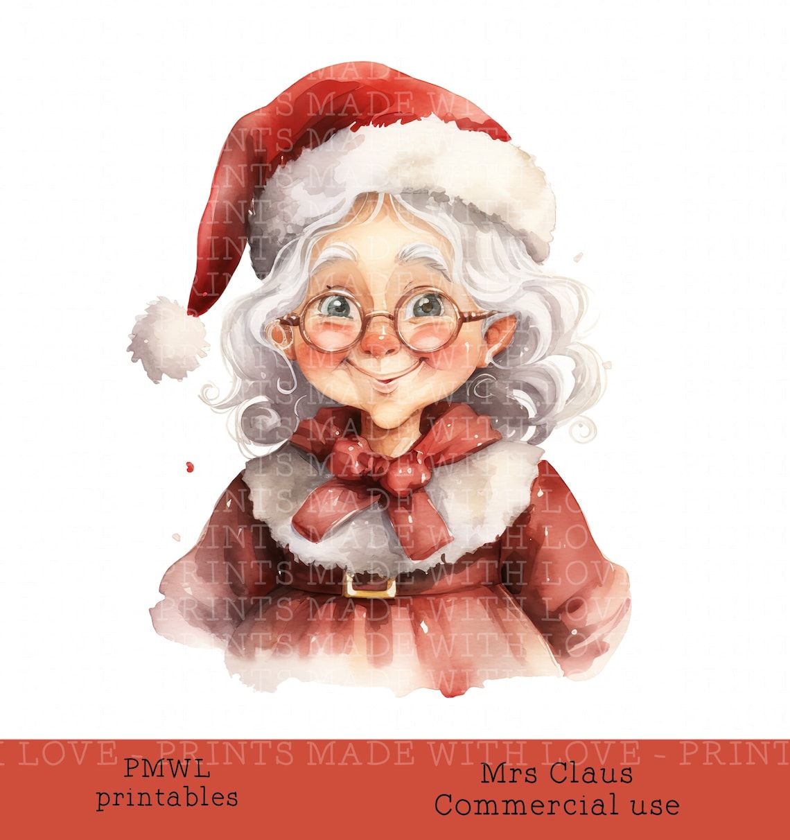 Mrs Claus Clipart Digital File Small Commercial Use Christmas Clipart ...