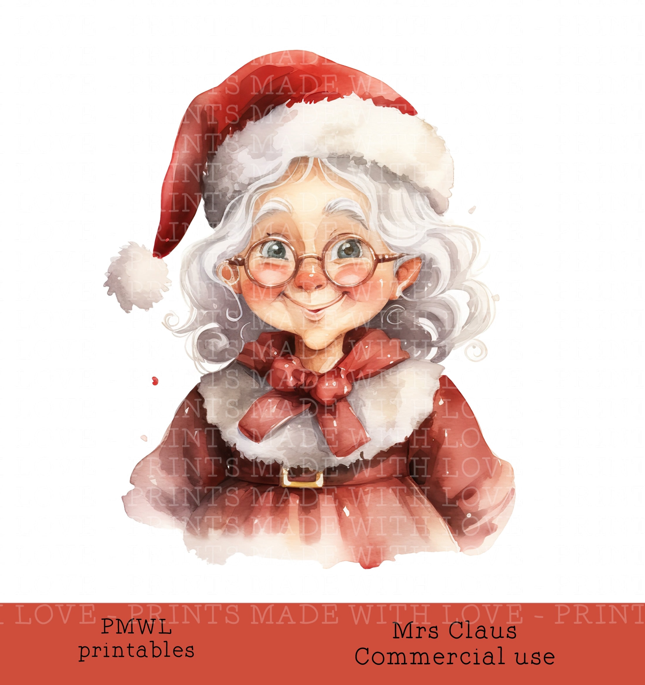 Mrs Claus Clipart Digital File Small Commercial Use Christmas Clipart ...