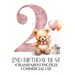 Birthday Teddy Bear Number 2 Birthday Balloons 2nd Birthday Second ...