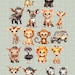Baby Safari Animals Clipart Pack 18 Png Images Jungle Animals Small ...