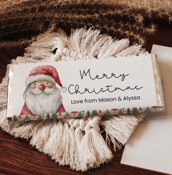 Santa Candy Bar Wrapper Craft Christmas Candy Bar Wrappers Pretty