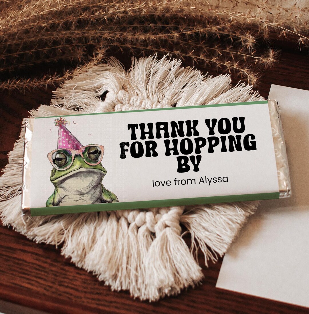 Frog Candy Bar Wrapper Printable Template Chocolate Label Birthday ...