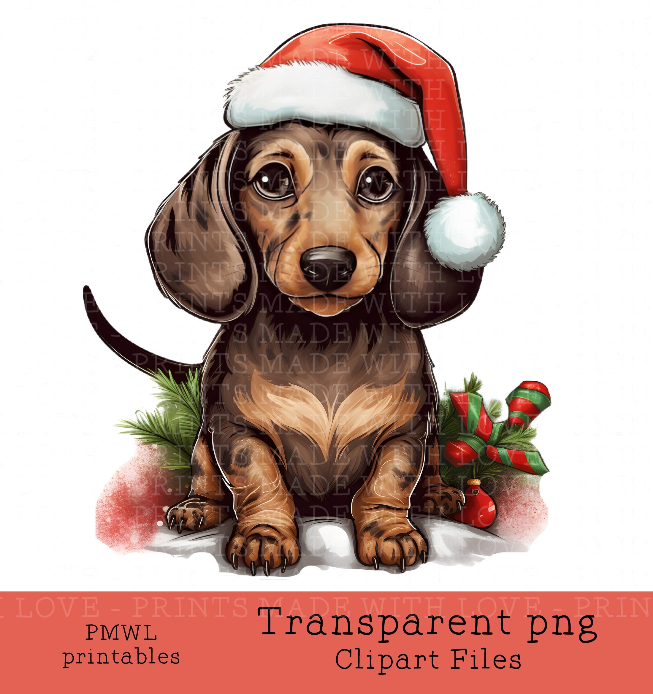 Christmas Dachshund PNG, Santa Dog Sublimation Design (digital File) - Etsy
