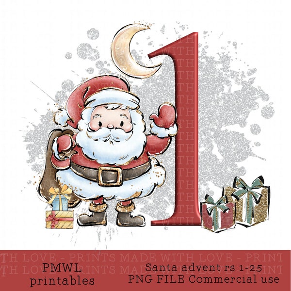 Christmas Numbers Clipart - Etsy UK