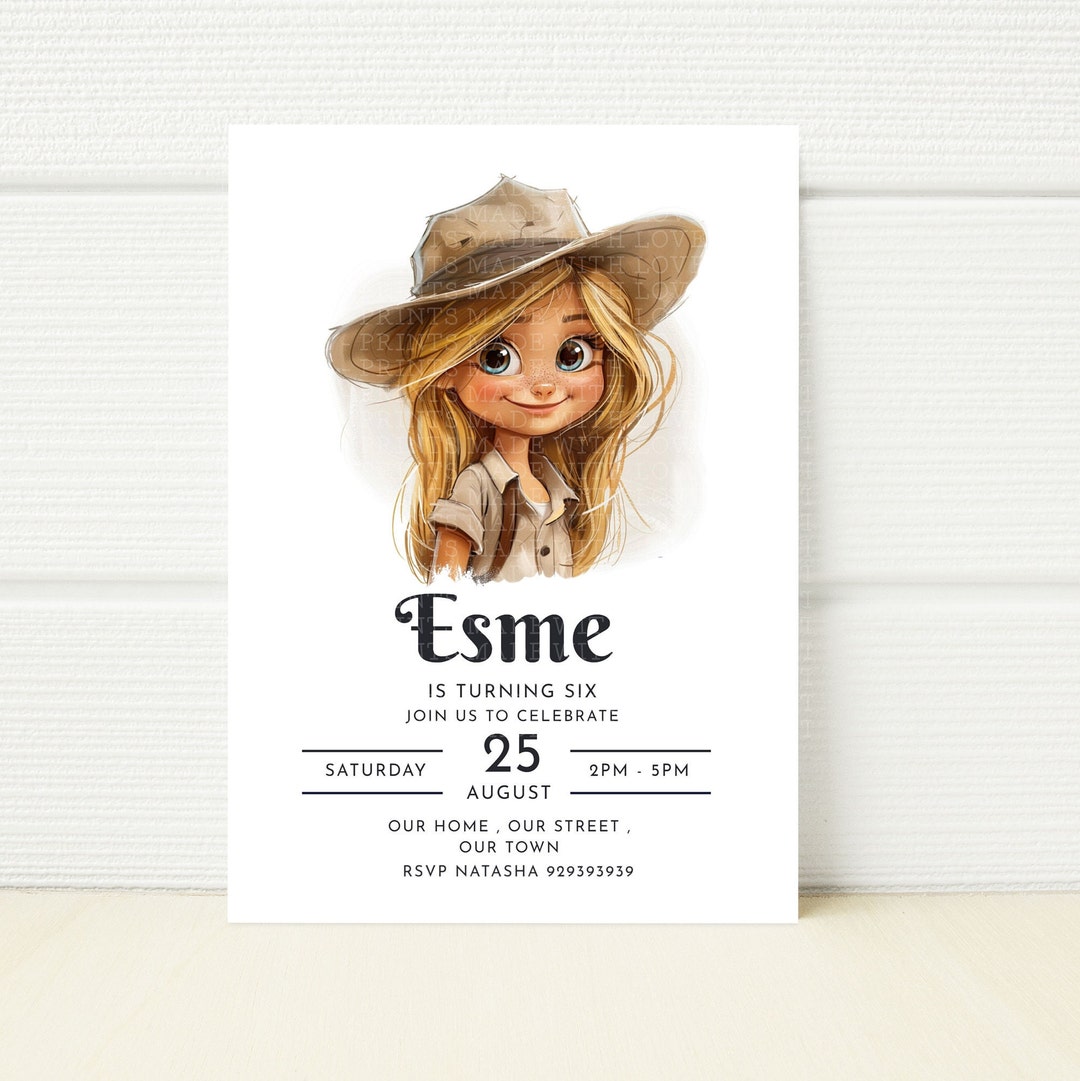 Little Explorer Birthday Party Invitation Editable Invite Template ...