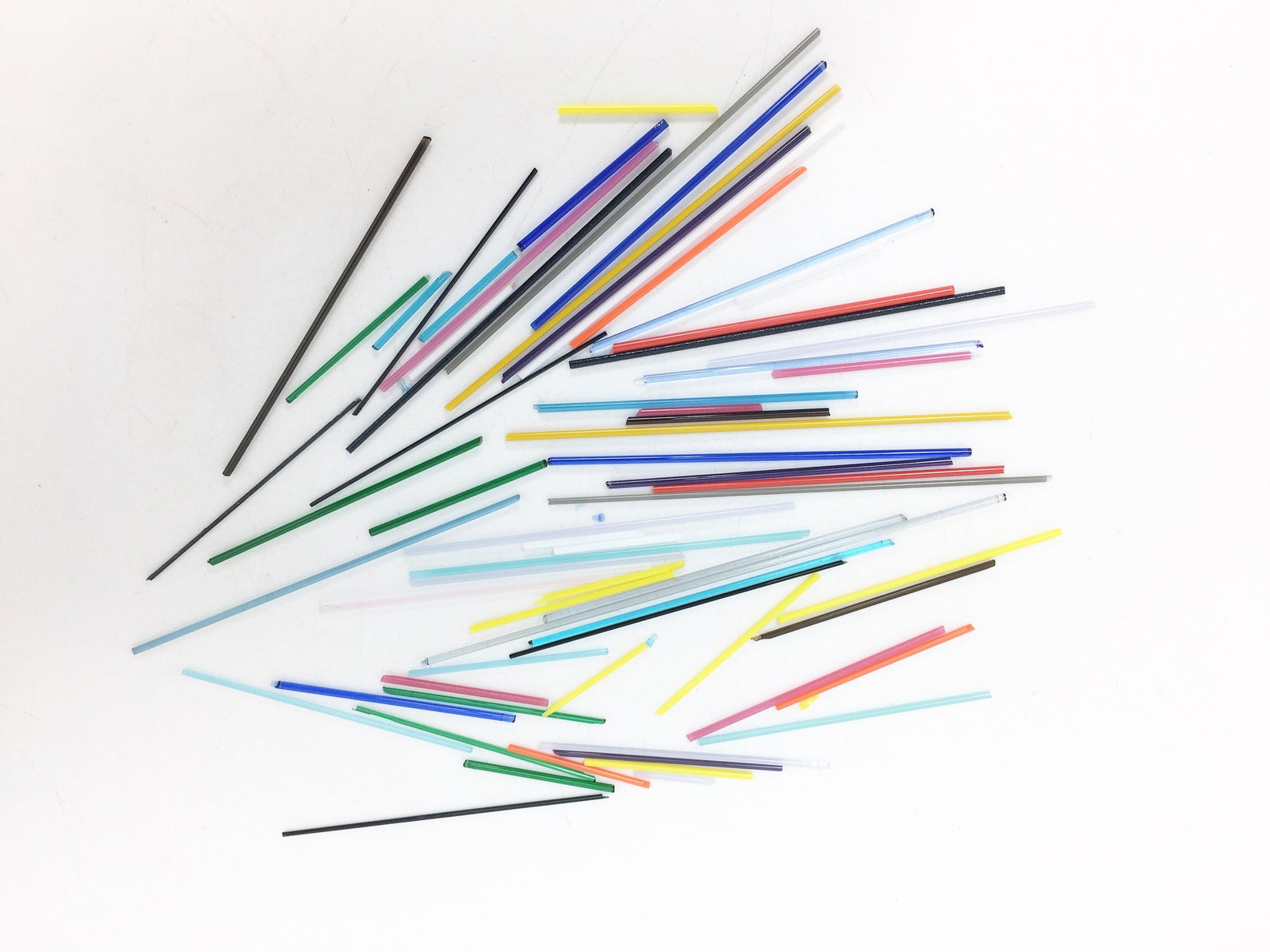 Fused Glass Stringers 10g Random Length Colours Thickness | Etsy