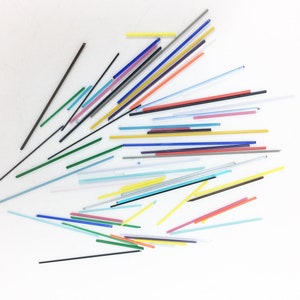 Fused Glass Stringers 10g Random Length Colours Thickness - Etsy