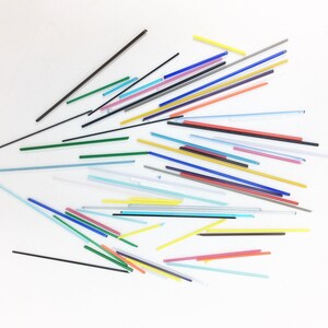 Fused Glass Stringers 10g Random Length Colours Thickness - Etsy