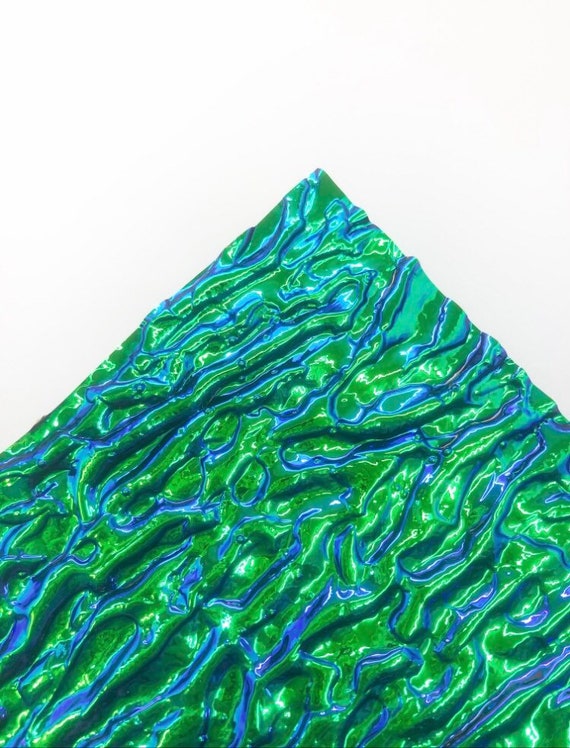 Emerald green granite ripple on black dichroic texture CBS | Etsy