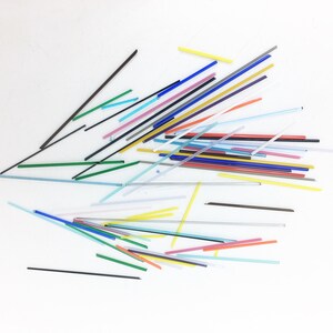 Fused Glass Stringers 10g Random Length Colours Thickness - Etsy