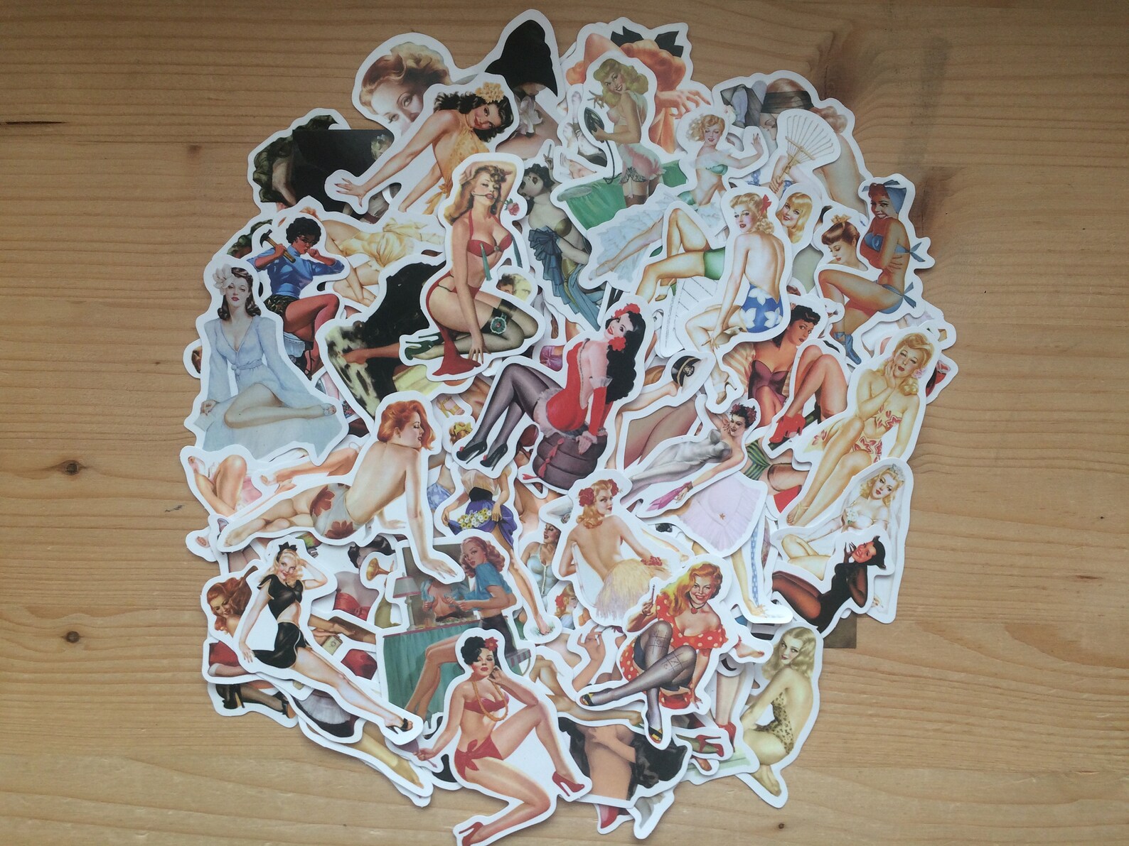 Pack Of Stickers Pin Up Sexy Girl Model Mannequins Retro Etsy